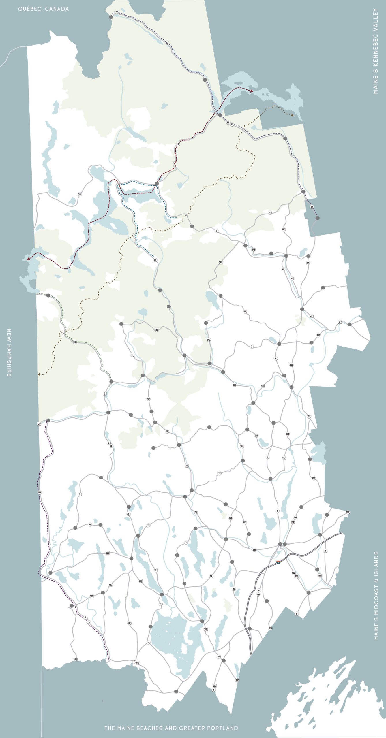 Map of the Region | Plan Your Trip | Maine's Lakes and Mountains